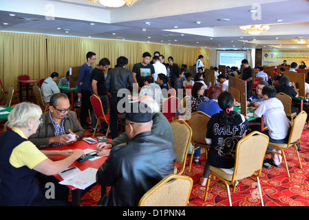 Play at a duplicate contract bridge tournament using a screen Stock ...