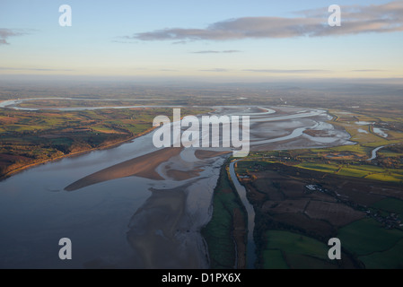 Aerial photo of the River Severn, Gloucestershire, south of Stock Photo ...