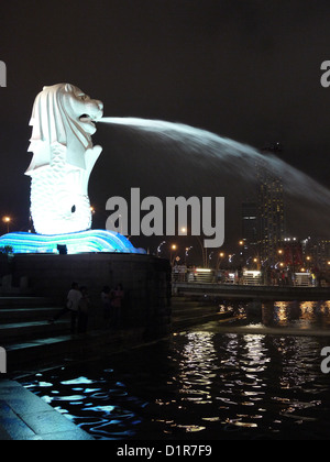 The Merlion is a mythical creature with the head of a lion and the body ...