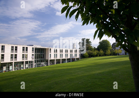Nottingham University Portland building modernist rear facade in green ...
