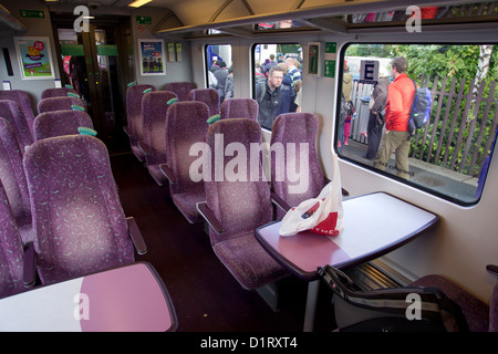 First TransPennine Express coach inside seats Stock Photo - Alamy