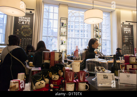 Shoppers at Herald Square Cafe Coffee Bar, Macy's Department Store ...