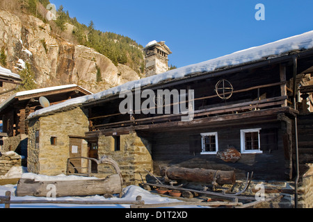 Italy, Piedmont, Macugnaga, Borca, Walser village Stock Photo - Alamy