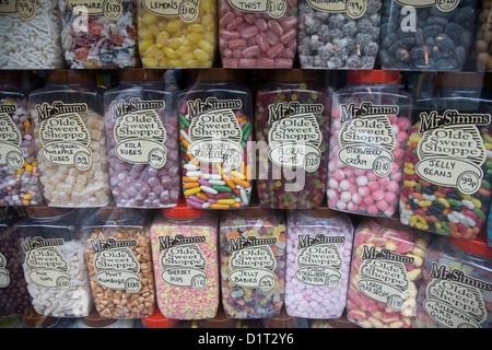 Old- fashioned traditional sweet shop at Lyndhurst in the New Forest ...