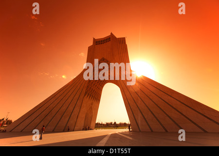 The Azadi Tower, or King Memorial Tower, is the symbol of Teheran, Iran ...