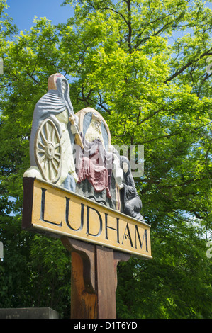 Ludham village sign Stock Photo - Alamy