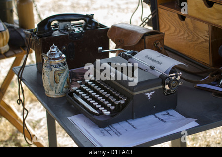 A WWII German Officer's field desk at the Planes of Fame Air Museum ...