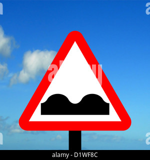 Warning triangle Risk of grounding traffic sign Stock Photo - Alamy