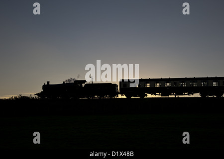 Great Western Railway 2-6-0 (WSR Mogul) No. 9351 steam engine and ...