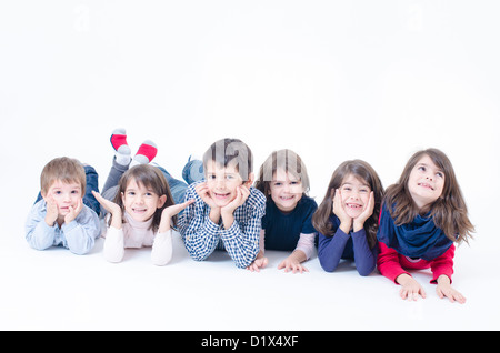 Six brothers from a large family Stock Photo - Alamy