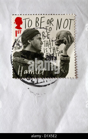 Hamlet by Shakespeare on british postage stamp Stock Photo - Alamy