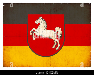 Flag of the German province Saxony created in grunge style Stock Photo ...