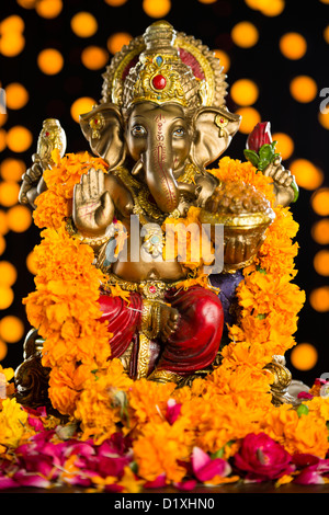 Religious offering in front of the Idol Lord Ganesha at Diwali Stock ...