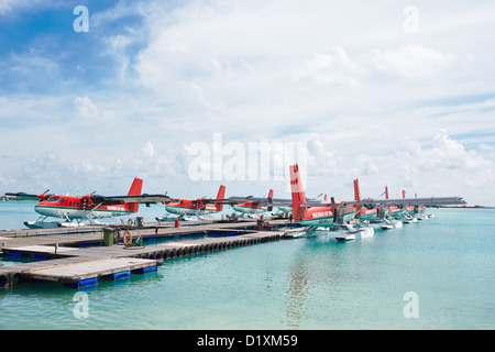 Seaplanes of Maldives international airport Stock Photo - Alamy