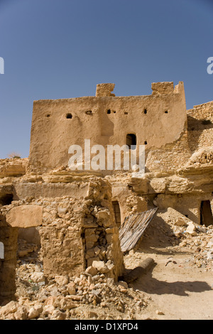 The Berber village of Chenini nearTatouine in the Sahara desert in ...