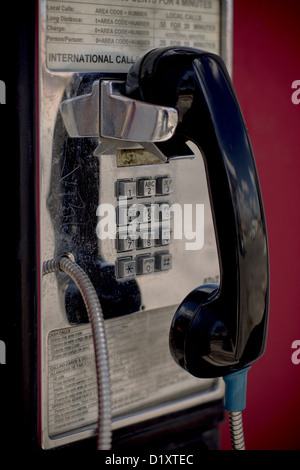 American push button public pay phone Stock Photo - Alamy