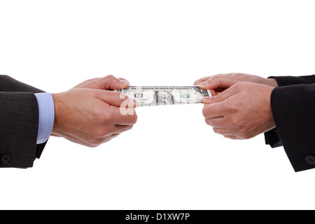 Business people fighting over money or stretching dollar currency Stock ...
