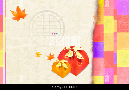 ppt template illustration of Korean traditional design Stock Photo - Alamy