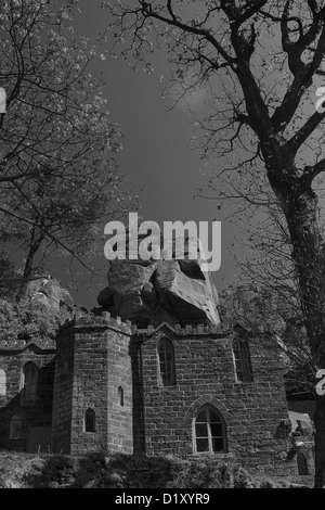 View of Rock Hall Cottage which lies at the bottom of the Roaches ...