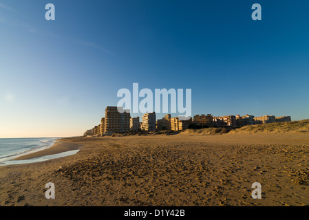 Arenales beach resort in early morning light, Costa Blanca, Spain Stock ...