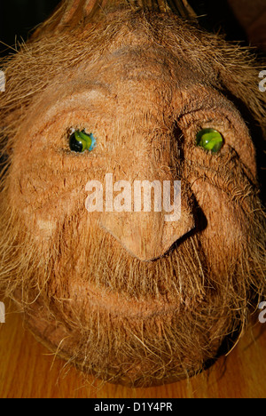 Variety Artifact made of of coconut Husk in the shape of Old Man Face ...