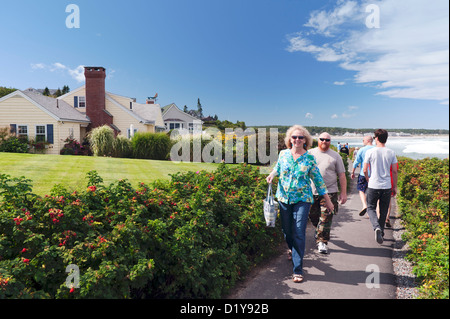 People walking on Marginal Way, Ogunquit, Maine, USA Stock Photo - Alamy