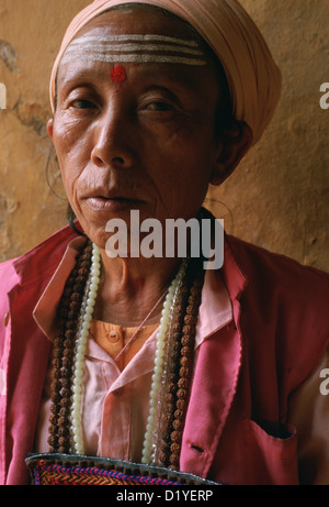 Hindu female ascetic ("sadhvi") ( Nepal Stock Photo - Alamy