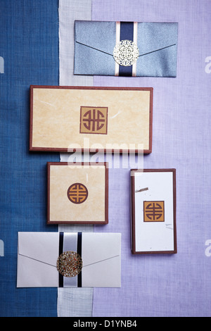 Korean traditional gift packaging cloth made of silk bojagi and ...