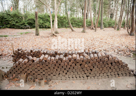WW1 artillery shells sitting rusting away at Hooge Crater near Ypres in ...