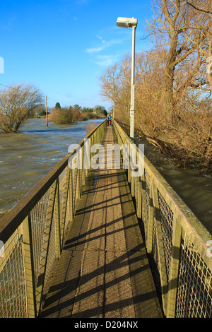 Winter flooding on the Ouse Washes at Sutton Gault, Cambridgeshire ...