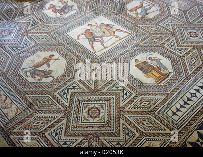 Roman mosaique floor at Perl-Nennig, Saarland, Germany, Europe Stock ...