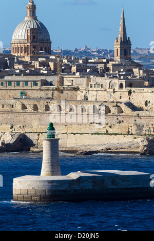 Roof top view over Valletra Malta Stock Photo - Alamy