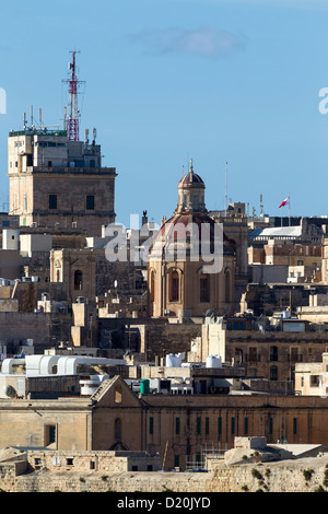 Roof top view over Valletra Malta Stock Photo - Alamy