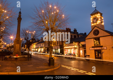 Moffat town centre Christmas lights decorations along the shops and in ...
