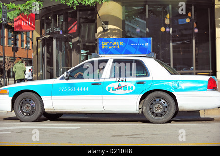 ILLINOIS Chicago Taxi cabs in row outside Ogilvie Transportation ...