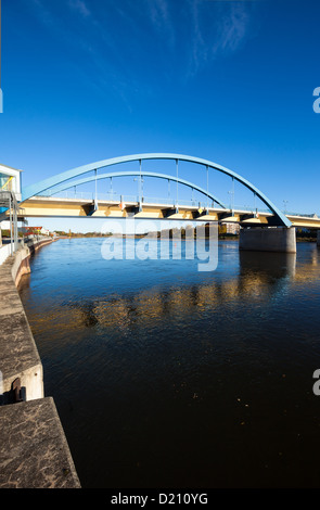 Oderbruecke Bridge, Frankfurt Oder Germany to Slubice Poland Stock ...