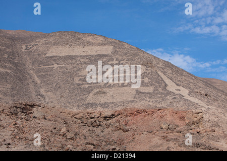 Geoglyphs Geoglifos de Pintados Atacama Desert near Iquique Chile Stock ...