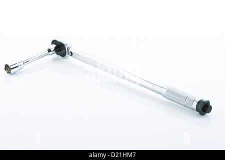 Torque wrench with dynamometric key on white background Stock Photo - Alamy
