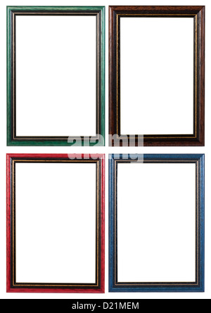 An assortment of classic picture frames isolated on white Stock Photo ...