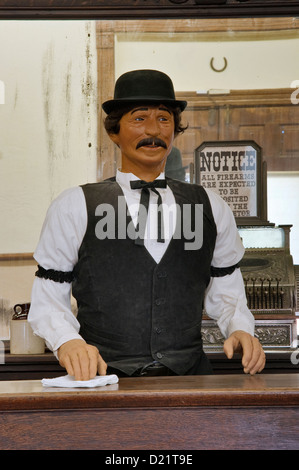Bartender figure at the original 1896 Orient Hotel Saloon at West of ...