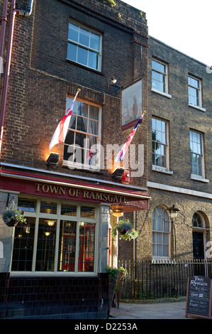 The Town of Ramsgate public house pub Wapping Old stairs ancient Stock ...