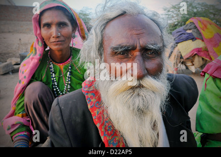 Old gypsy woman in traditional wear dancing outdoors on street Stock ...