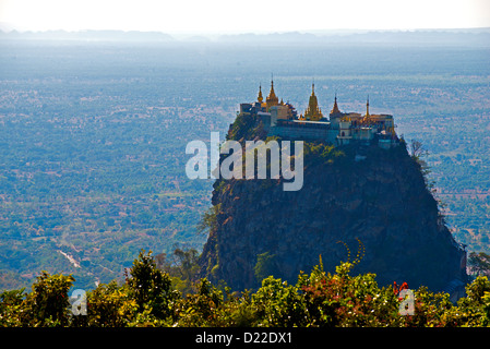 Mount Popa, an extinct volcano with a temple at its peak, bagan ...
