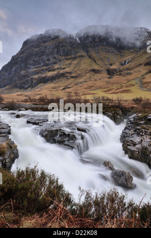 Waterfalls on the River Coe in Glencoe, Scottish highlands Stock Photo ...