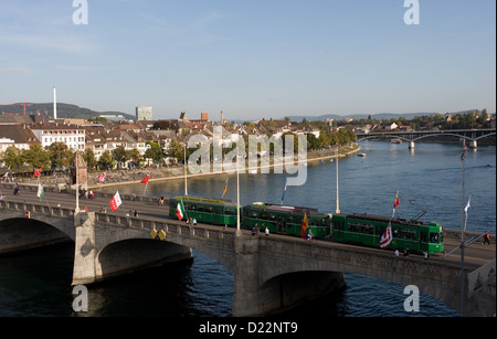 Basel, Switzerland, the middle bridge on the Rhine Stock Photo - Alamy