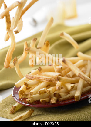 French fries on plate Stock Photo - Alamy