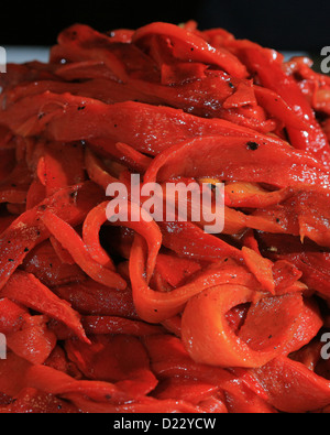 Red roasted peppers, Spanish mediterranean food Stock Photo - Alamy