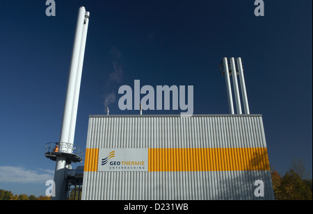 Unterhaching, Germany, building the geothermal power plant Unterhaching ...