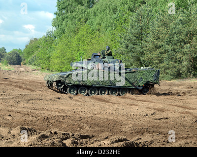 The CV90 tank, showcased at the Army Open Day in Oirschot, Netherlands ...