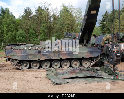 The Leopard 1 ARV tank, displayed at the Army Open Day 2012 in Oirschot ...